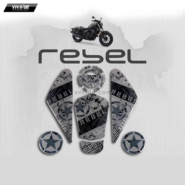 Bộ tem dán Retro bình xăng HONDA Rebel 300 / Rebel 500 - VNRIDE